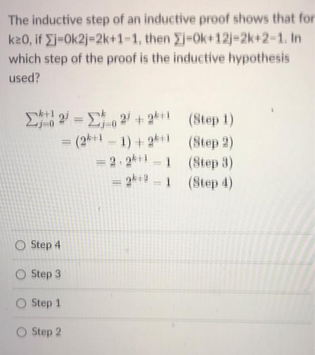 Solved The inductive step of an inductive proof shows that | Chegg.com