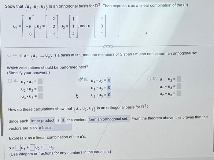 Solved Show that {u1,u2,u3} is an orthogonal basis for R3. | Chegg.com