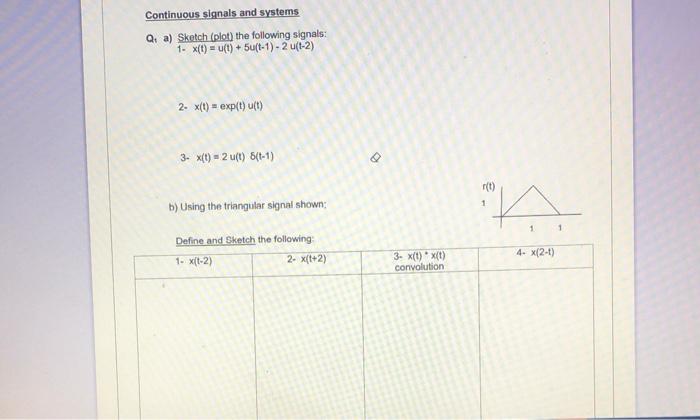 Solved Q2. The following system is composed of two | Chegg.com