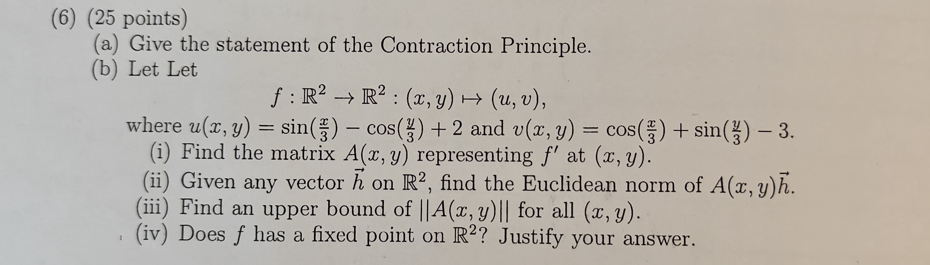 Solved (a) ﻿Give the statement of the Contraction | Chegg.com