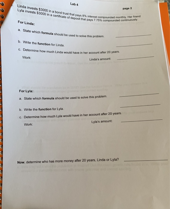 Solved Math 0314/1314 Lab 4 Name seda keesebrea Show all | Chegg.com
