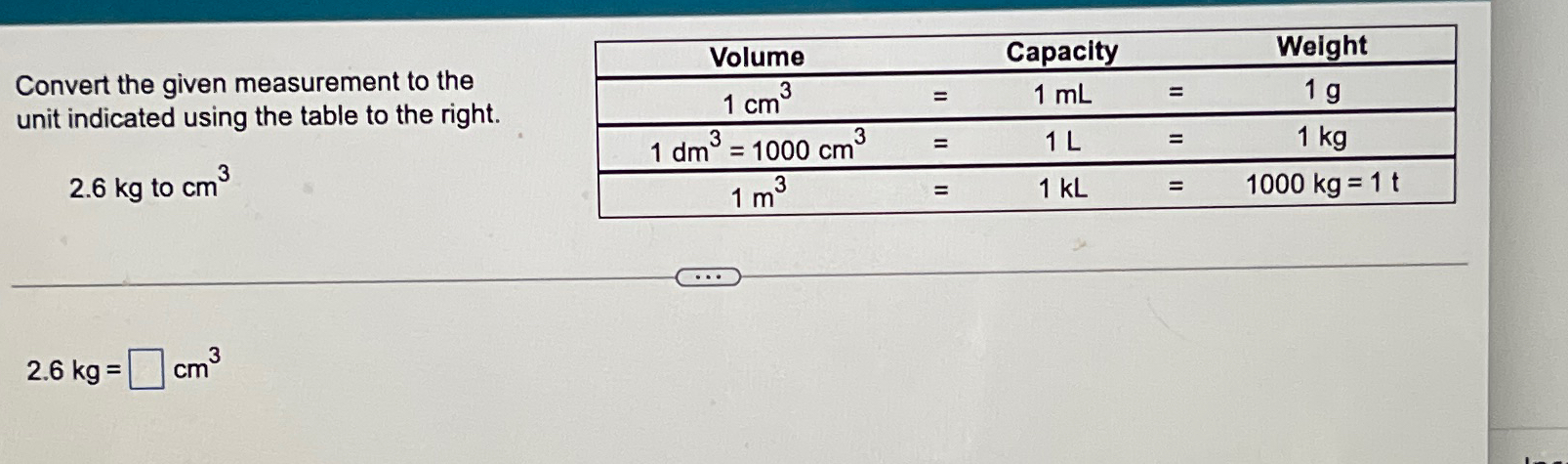 Solved Convert the given measurement to the unit indicated | Chegg.com