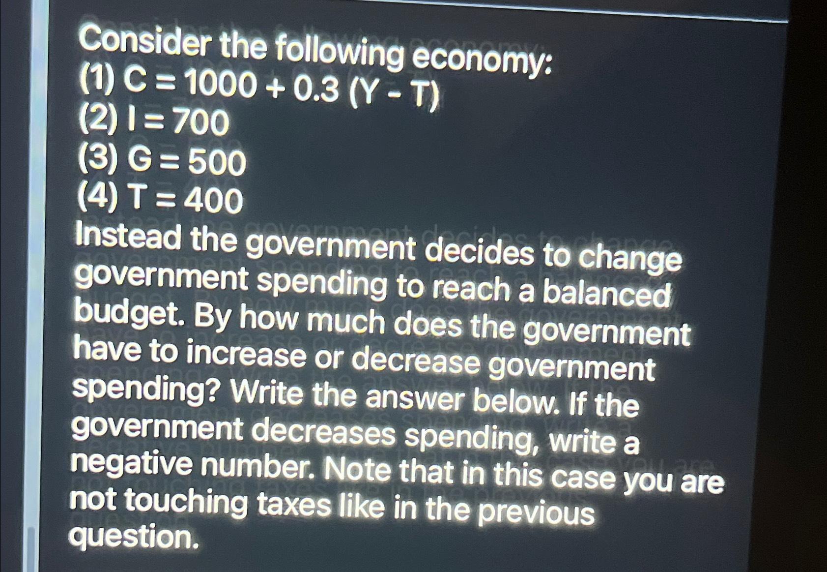 Solved Consider the following | Chegg.com