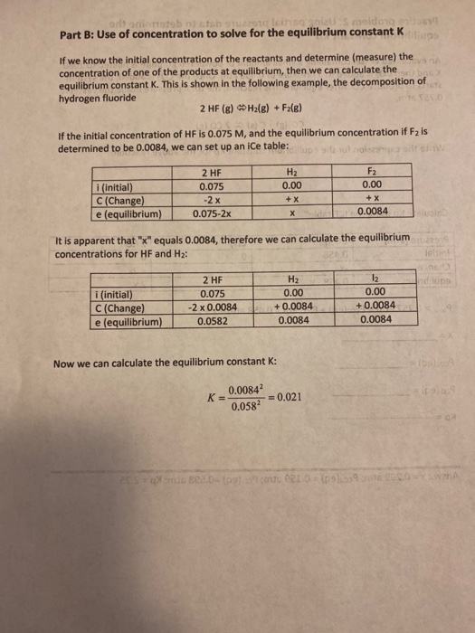 Solved Practice Problem 1: Use equilibrium constant and | Chegg.com