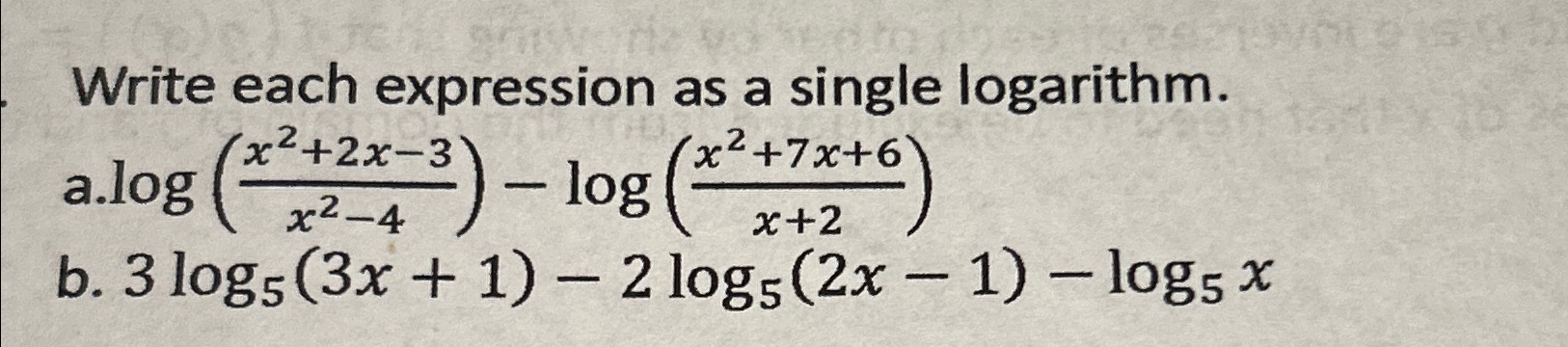 Solved Write each expression as a single | Chegg.com