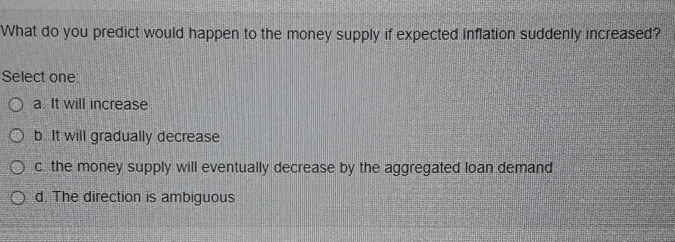 Solved The central bank offsets a decrease in currency | Chegg.com