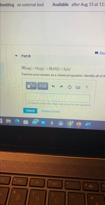 Solved Na2 S(aq)+Zn(NO3)2(aq)→NaNO3(aq)+ZnS(s)HI(aq)+O2( | Chegg.com