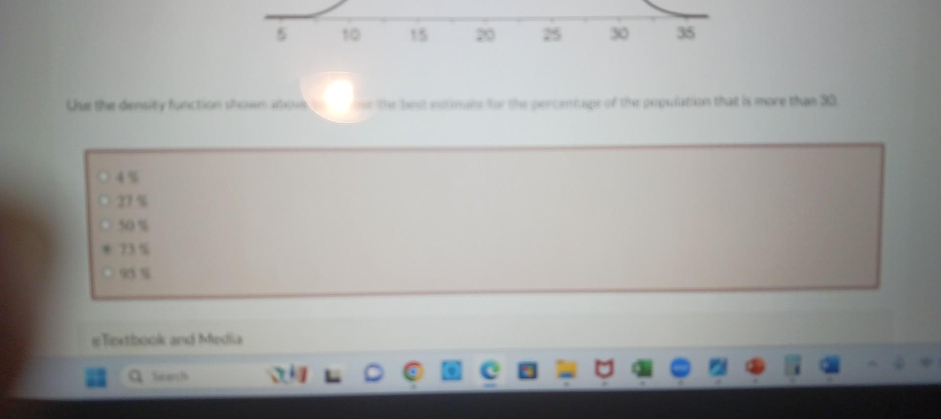 Solved Use the density function shown above to choose the | Chegg.com