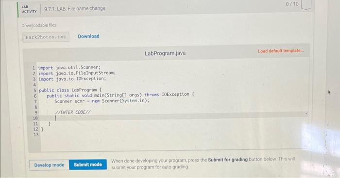 Solved 9.7 LAB: File name change A photographer is | Chegg.com