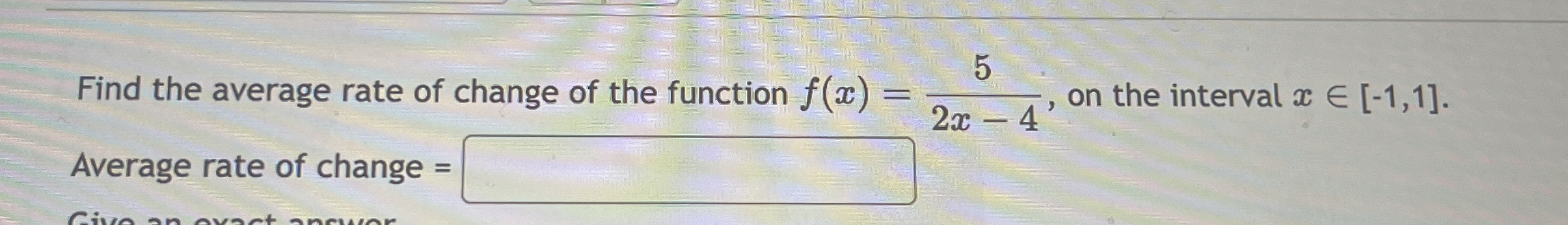 Solved Find the average rate of change of the function | Chegg.com