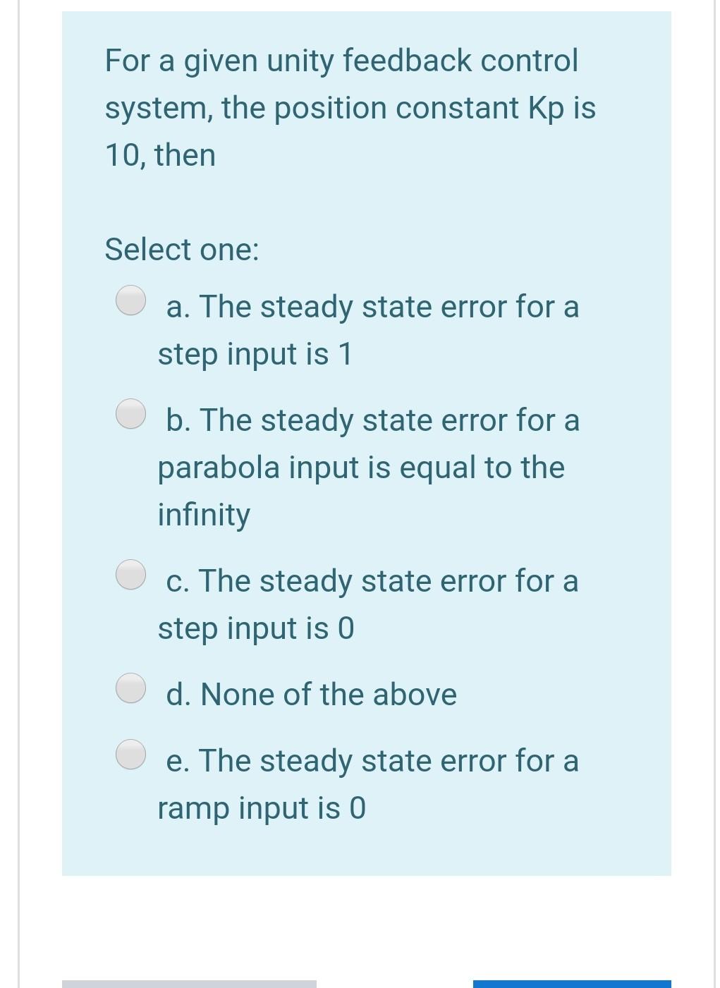Solved A closed loop unity feedback system with a transfer | Chegg.com