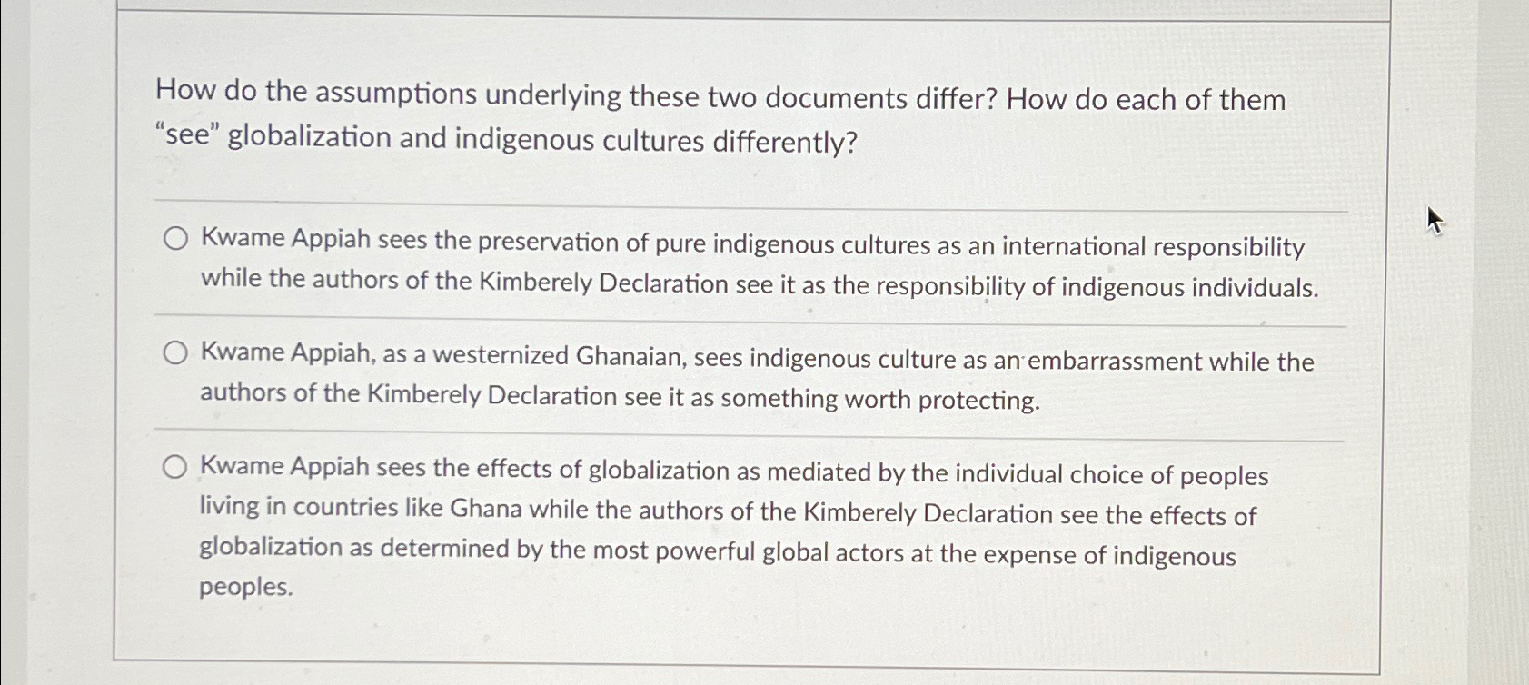 Solved How do the assumptions underlying these two documents | Chegg.com