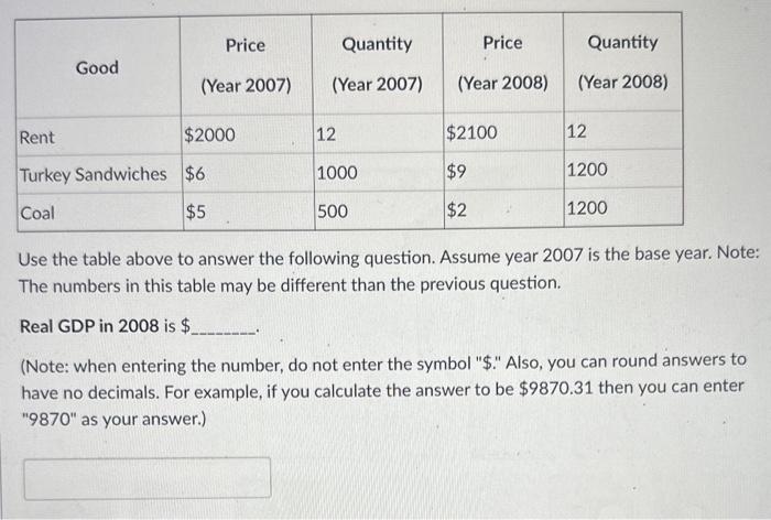 Solved Use the table above to answer the following question. | Chegg.com