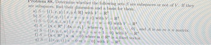 Solved Problem 88. Determine Whether The Following Sets S 