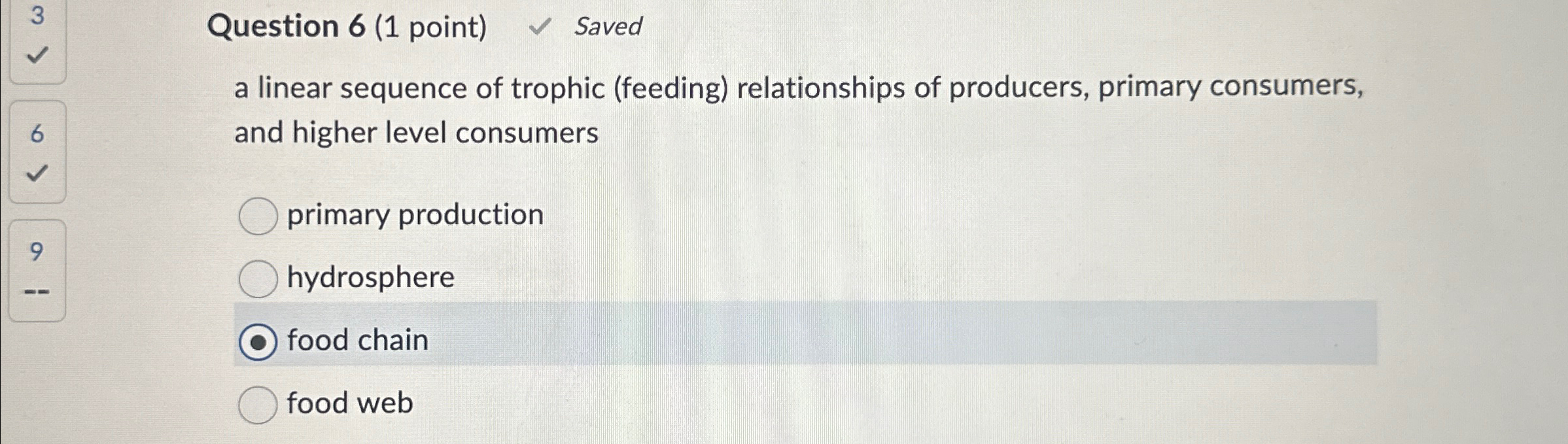 Solved Question 6 (1 ﻿point)Saveda linear sequence of | Chegg.com