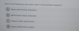 Solved Which of the following is the correct order for the | Chegg.com