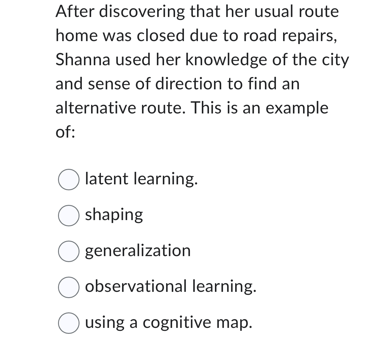 Solved After discovering that her usual route home was | Chegg.com