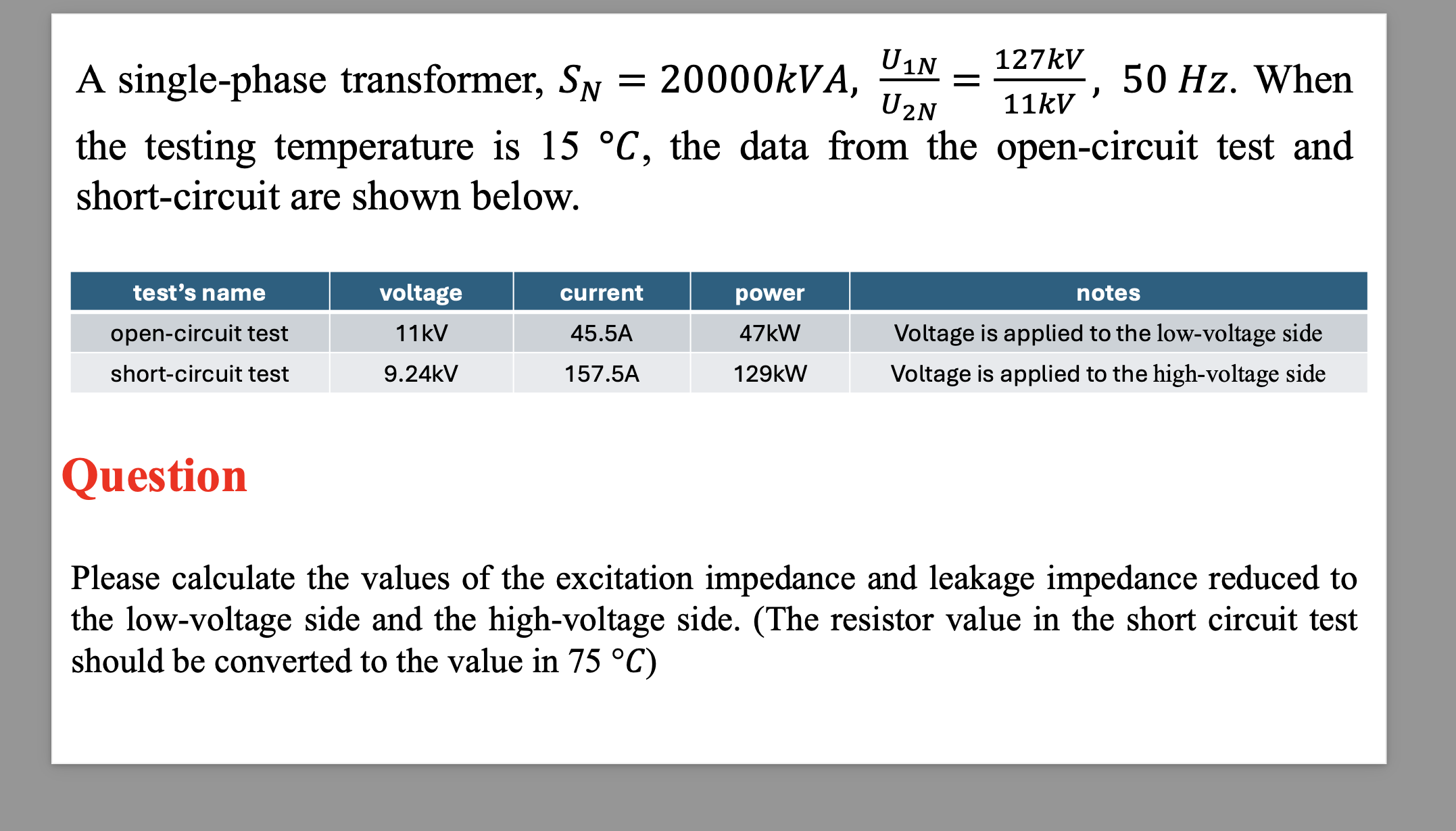 Solved A single-phase transformer, | Chegg.com