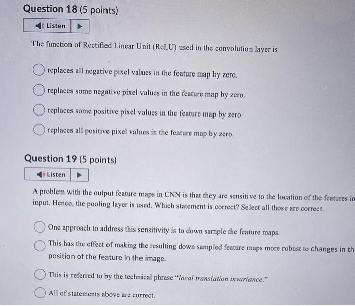 Solved The function of Rectified Linear Unit (ReLU) used in | Chegg.com