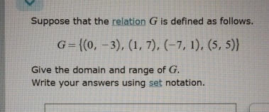 Solved Suppose that the relation G ﻿is defined as | Chegg.com