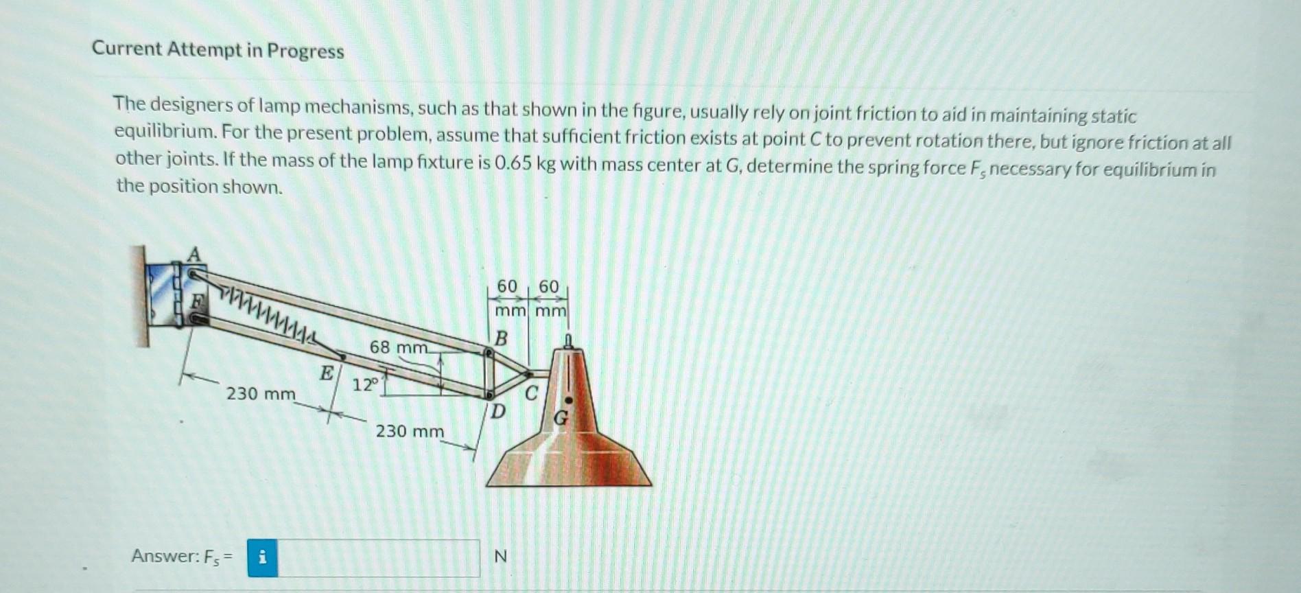 Solved The designers of lamp mechanisms, such as that shown | Chegg.com