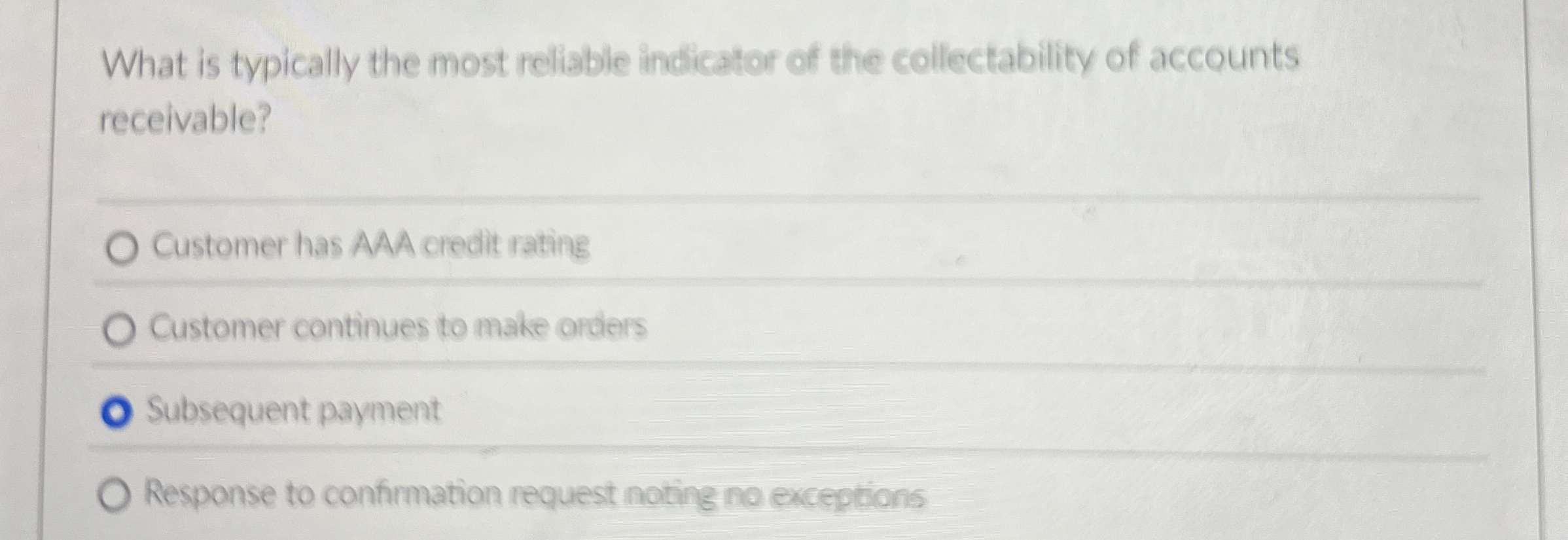 Solved What is typically the most reliable indicator of the | Chegg.com