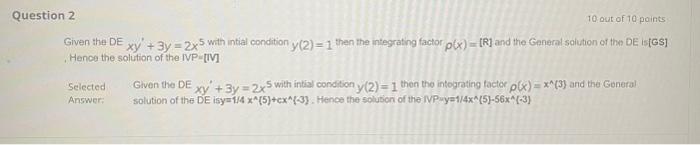 Solved Differential Equations prove the given answer ans | Chegg.com