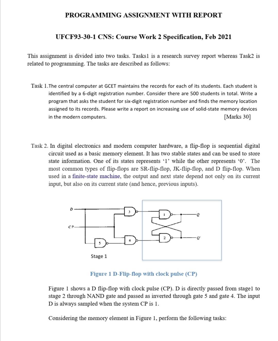 Solved PROGRAMMING ASSIGNMENT WITH REPORT UFCF93-30-1 CNS: | Chegg.com