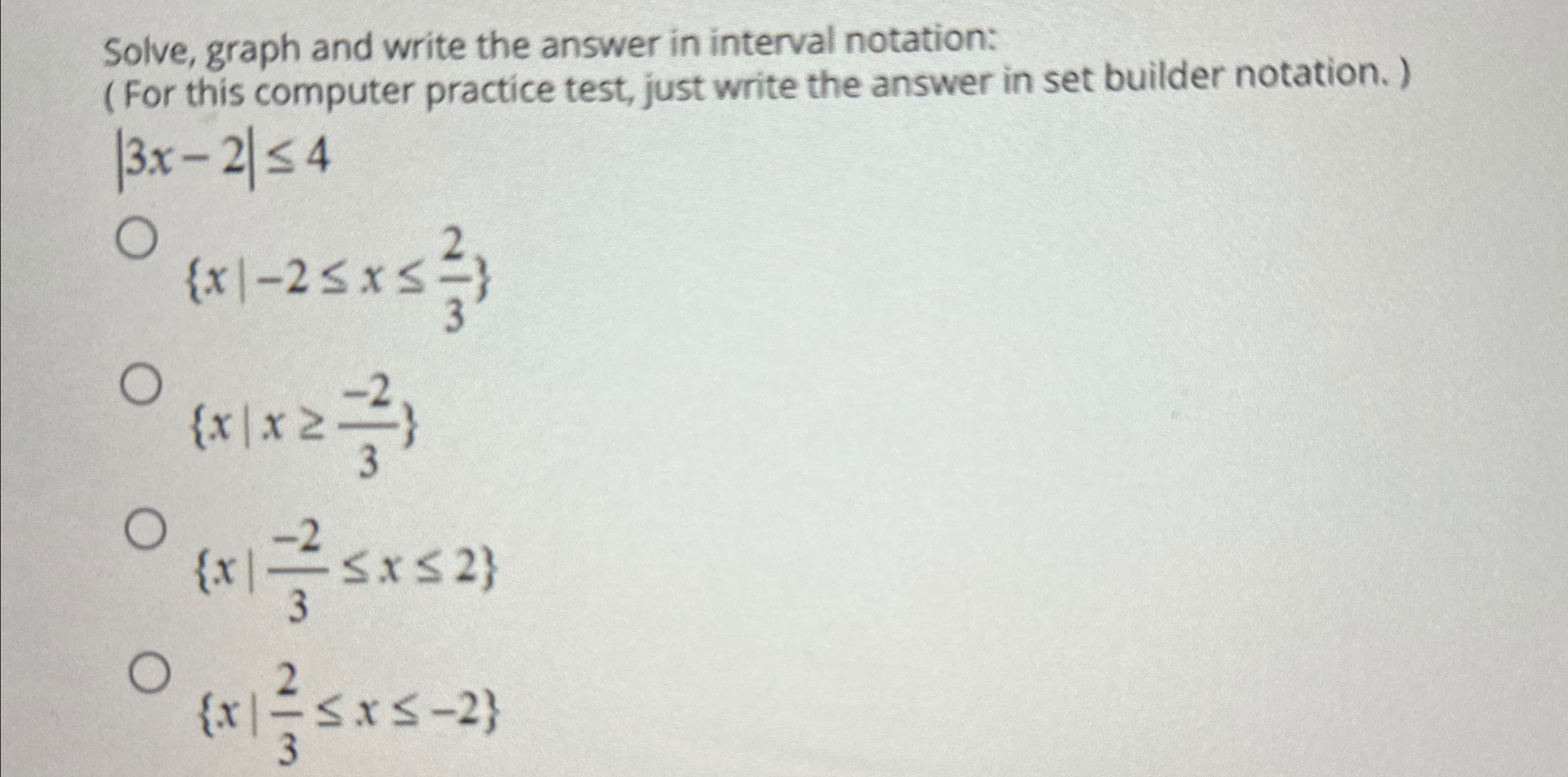 Solved Solve, graph and write the answer in interval | Chegg.com Solved Solve, graph and write the answer in interval | Chegg.com
