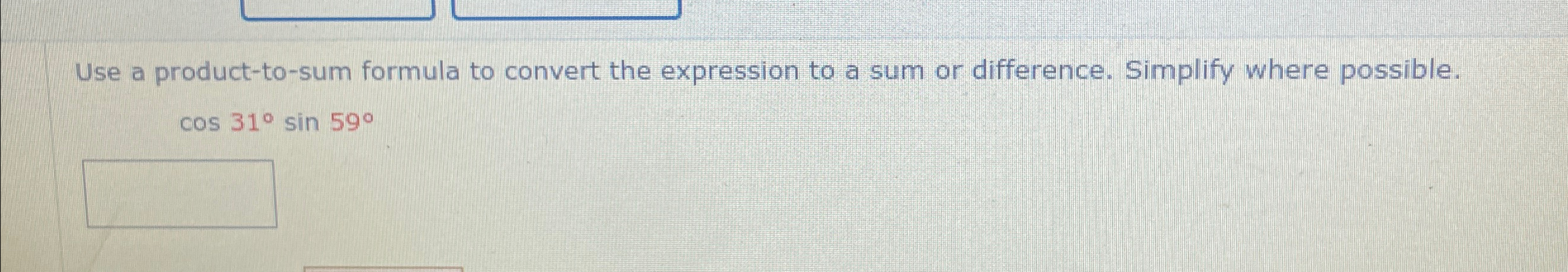 Solved Use a product-to-sum formula to convert the | Chegg.com