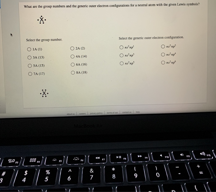 Solved What are the group numbers and the generic outer | Chegg.com