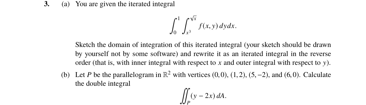 Solved (a) ﻿You are given the iterated | Chegg.com