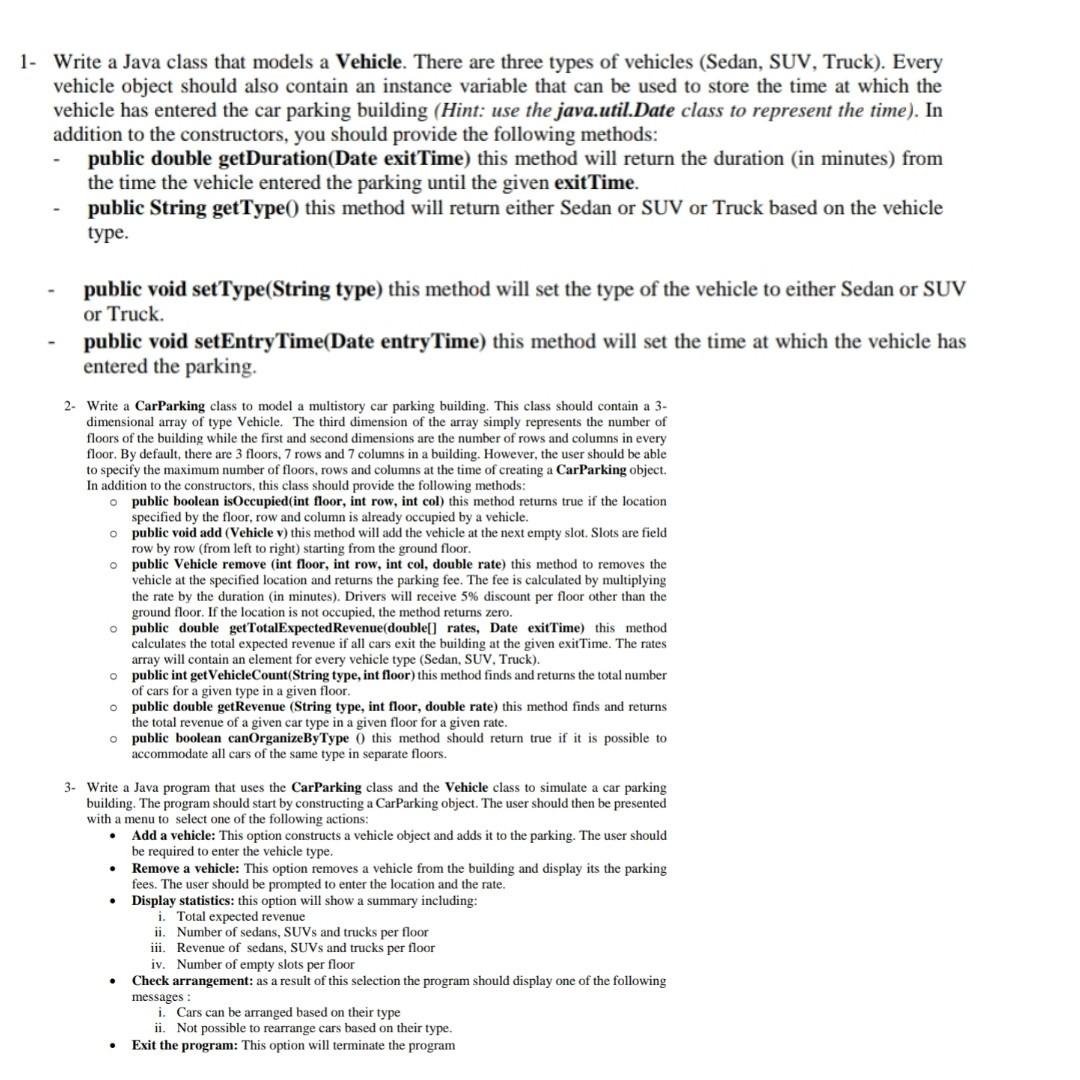 Solved -do the required in 3 steps (implement all methods | Chegg.com