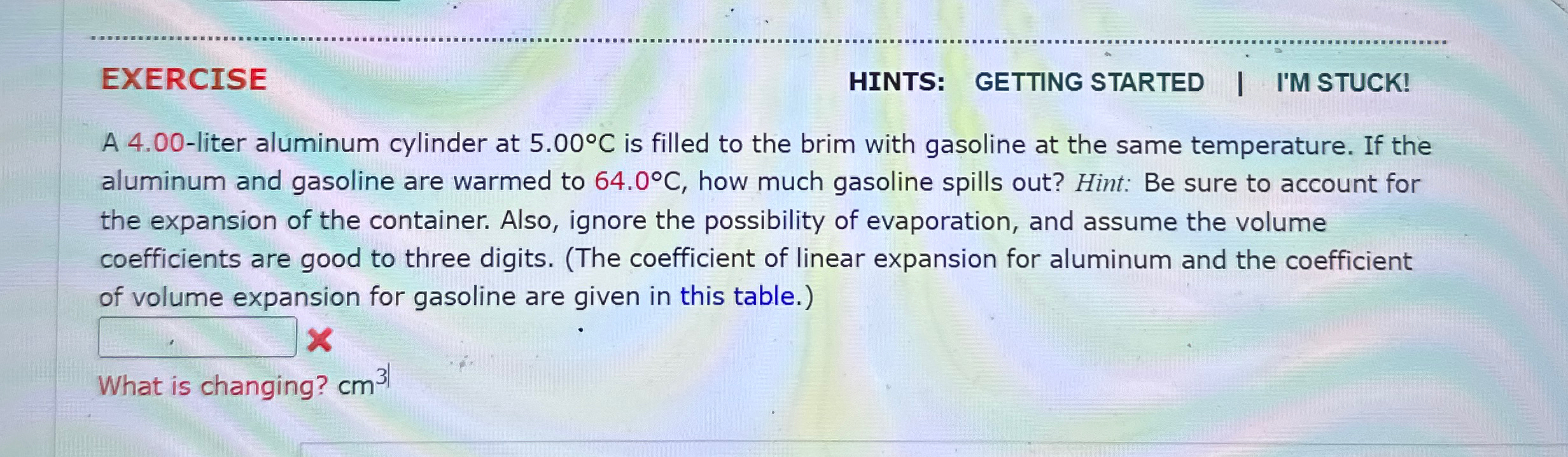 Solved EXERCISEHINTS:GETTING STARTEDI'M STUCK!A 4.00 -liter | Chegg.com