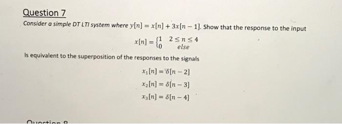 Solved Consider a simple DT LTI system where | Chegg.com