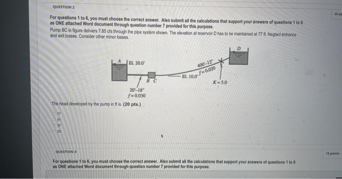 Solved For questions 1 to 6 , you must choose the correct | Chegg.com