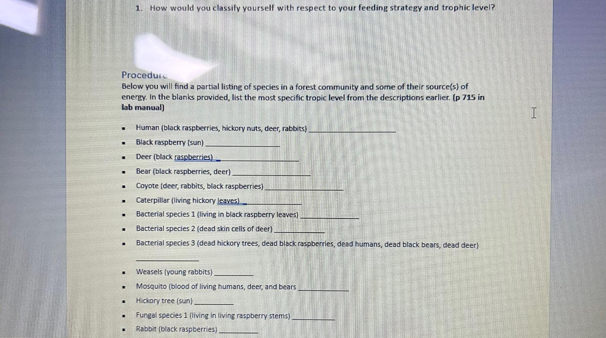 Solved How would you classify yourself with respect to your | Chegg.com