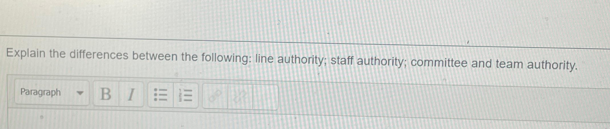Solved Explain the differences between the following: line | Chegg.com