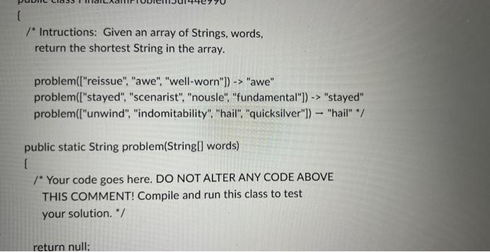 Solved Intructions Given An Array Of Strings Words 1681