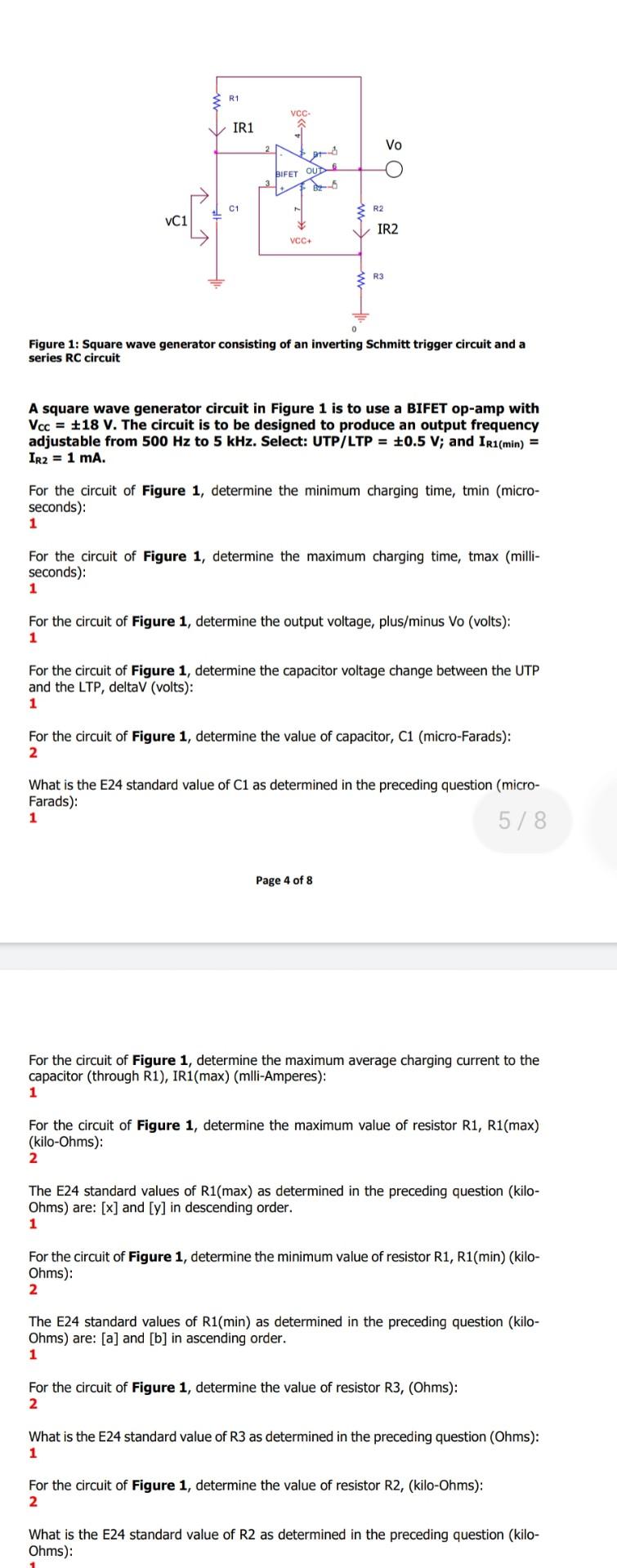 Solved R1 VCC IR1 Vo ord BIFET OUD By भ C1 R2 VC1 IR2 VCCH | Chegg.com