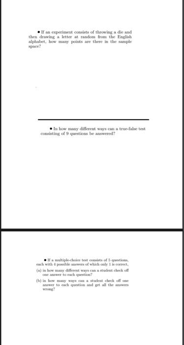 Solved An experiment involves tossing a pair of dice, one | Chegg.com