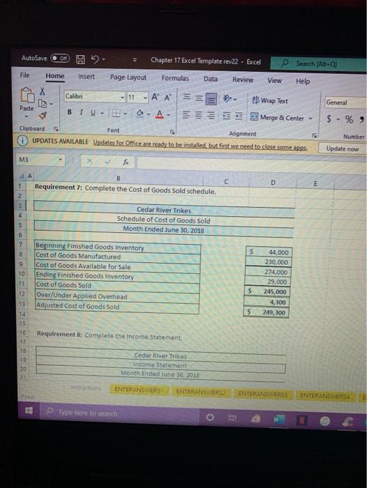Solved File Home Insert Page Layout Formulas Data Review | Chegg.com