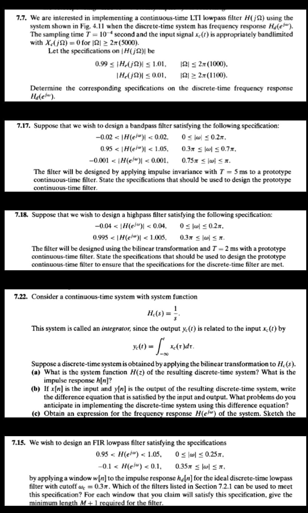 Solved 7.7. We are interested in implementing a | Chegg.com