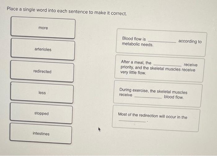 Solved Place a single word into each sentence to make it | Chegg.com