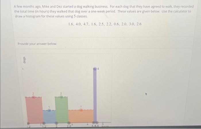 Solved A few months ago, Mike and Dez started a dog walking | Chegg.com