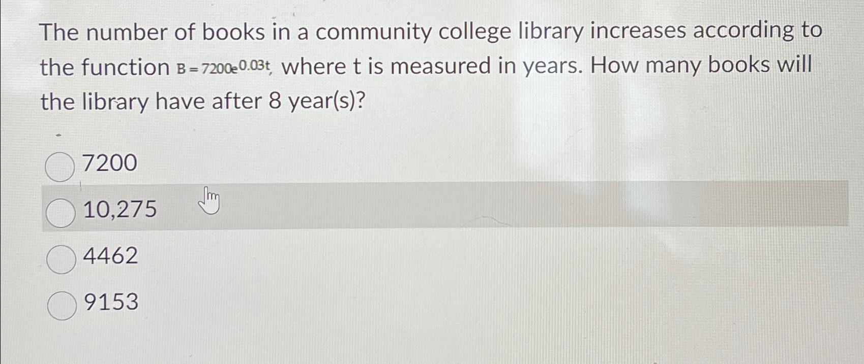 Solved The number of books in a community college library | Chegg.com