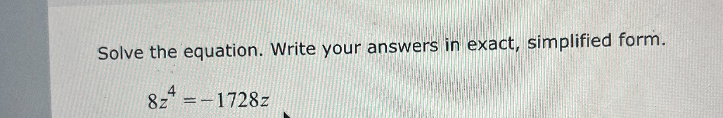 Solved Solve the equation. Write your answers in exact, | Chegg.com