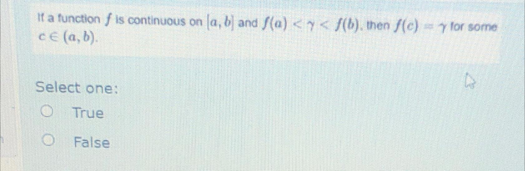 Solved It a function f ﻿is continuous on a,b ﻿and | Chegg.com