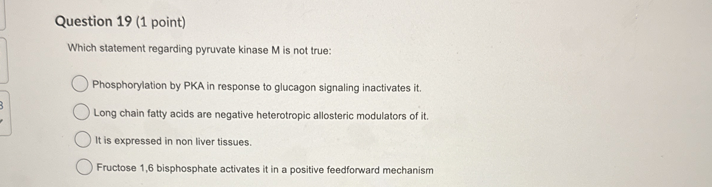 Solved Question 19 (1 ﻿point)Which statement regarding | Chegg.com