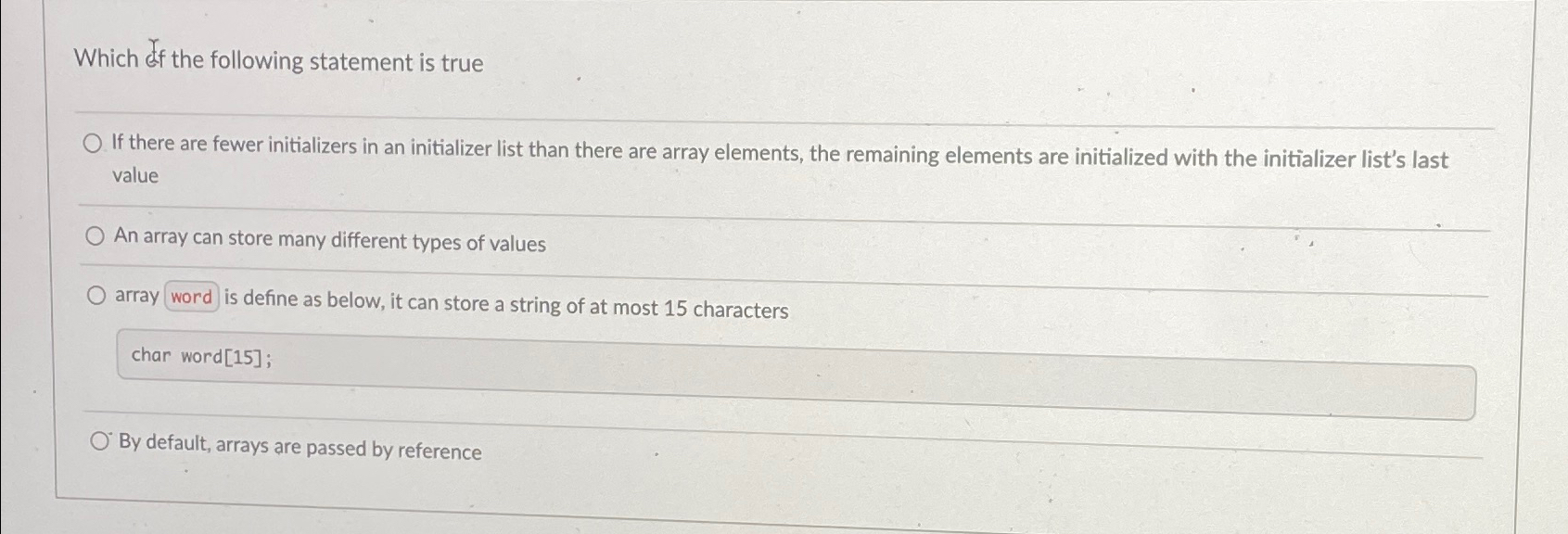 Solved Which df ﻿the following statement is trueIf there are | Chegg.com